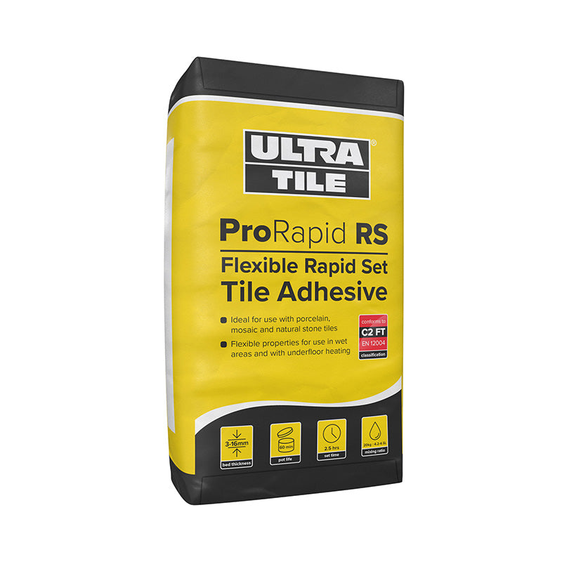 UltraTile ProRapid RS Flexible Rapid Set Grey 20kg | Tilers Gear