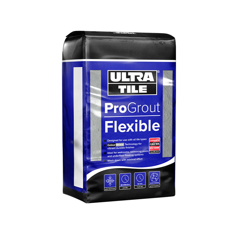 UltraTile Progrout Flexible Mid Grey 10kg | Tilers Gear